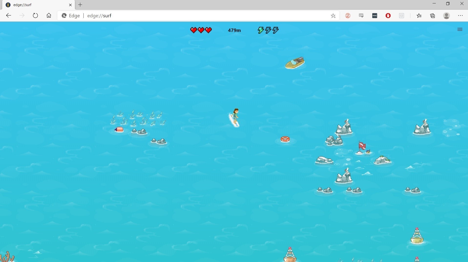 Stand back, Google T-Rex! Microsoft Edge's Surf game is here and way ...