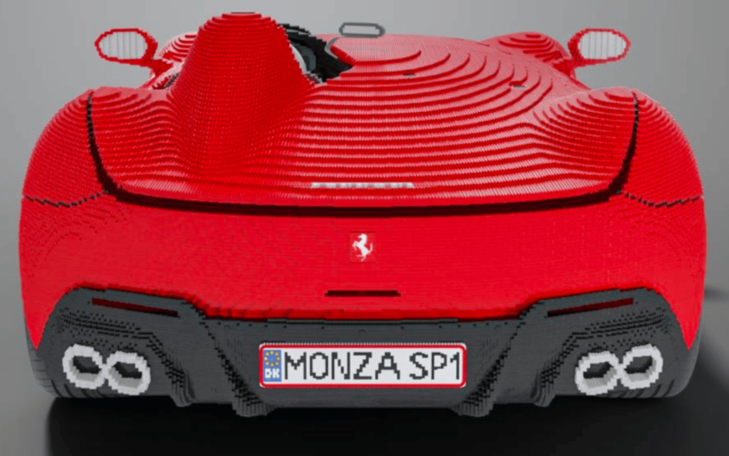 This life-sized Lego Ferrari Monza SP1 now lives at Legoland in Denmark ...