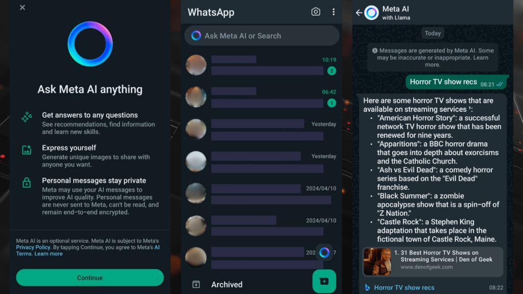 WhatsApp's Meta AI Chatbot Has Finally Made It Out Of The US And Into ...
