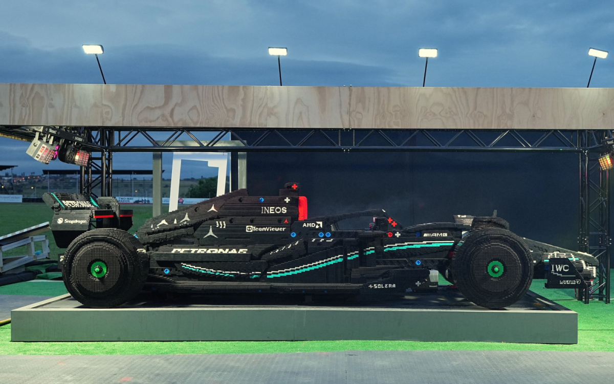 Yup, that's a life-size Lego Mercedes-AMG F1, and it's touring South ...